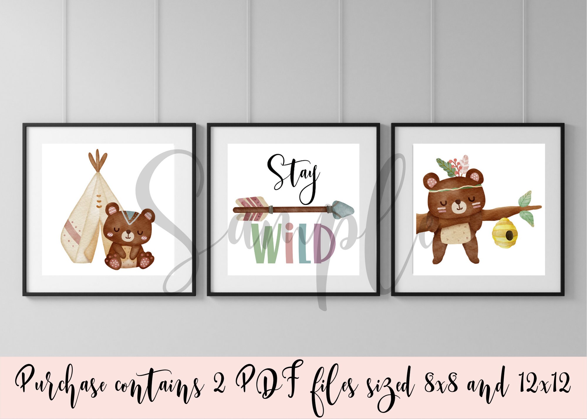 Stay Wild Boho Woodland Animal Printable Wall Art/ Gallery Wall ...