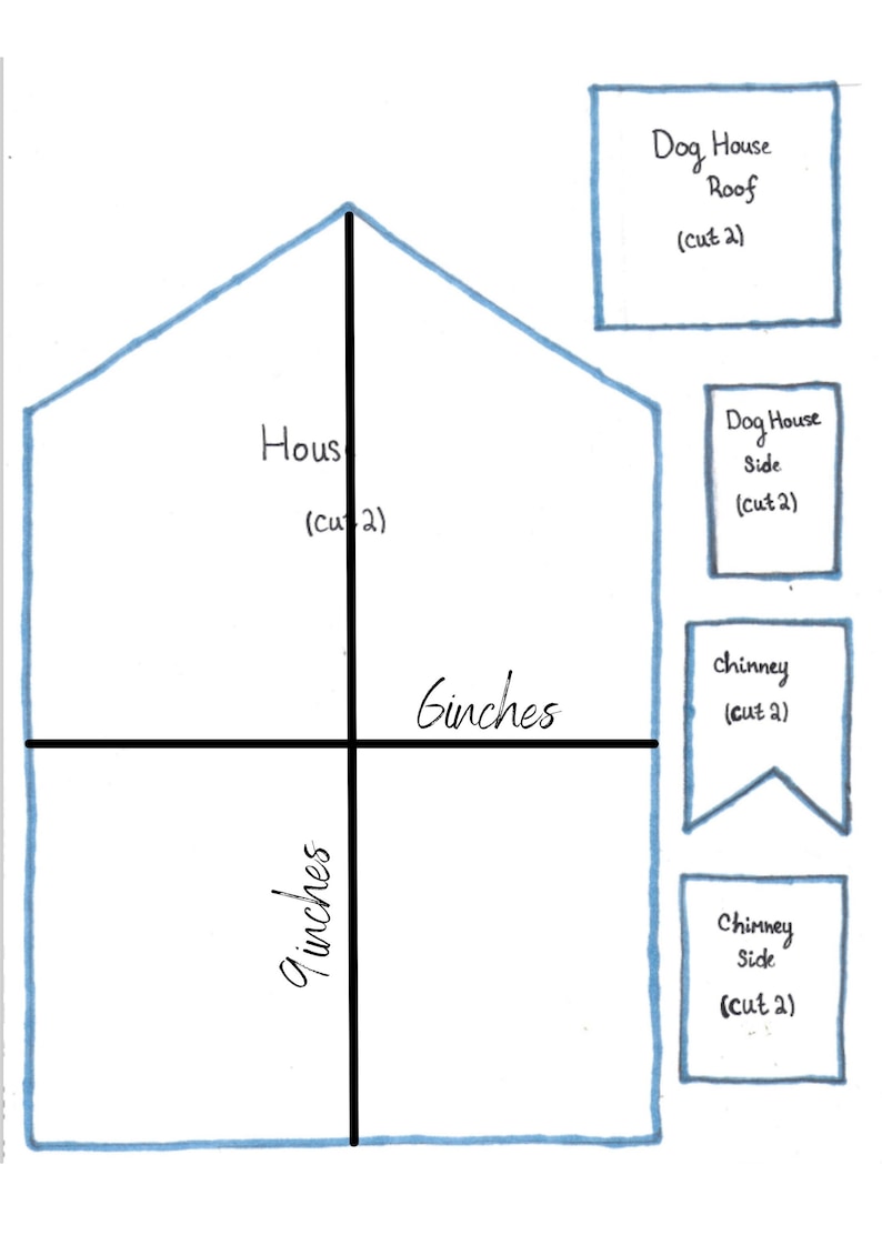 Printable Gingerbread House Pattern/ Template/ 3 Different Structures ...