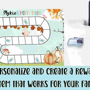 Autumn/ Fall Pumpkin Potty Training Reward Chart, Personalized Potty ...