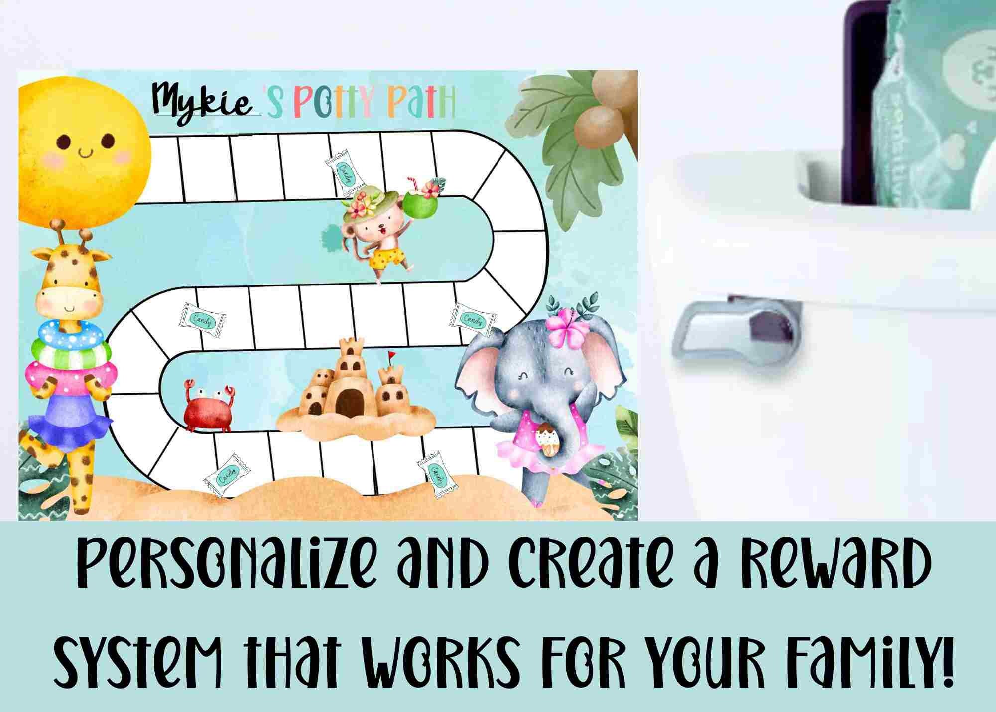 Beach/ Animal/ Boho/summer Themed Potty Training Reward Chart ...