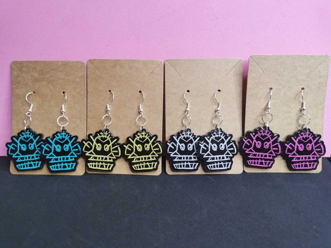 Jinx Arcane League of Legends Monkey Head Graffiti Earrings | Etsy