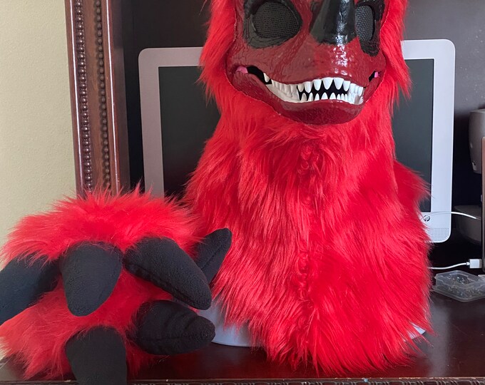 Dino Themed Mask With Horns - Etsy