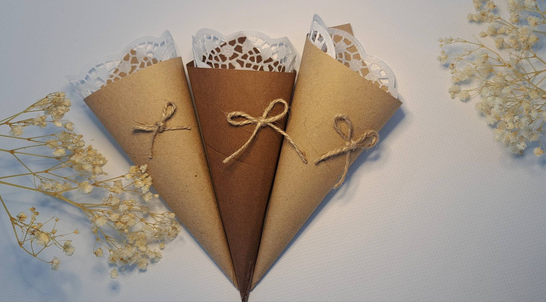 Kraft Flower Wedding Toss Cones, Kraft Paper Petal Cones for Wedding ...