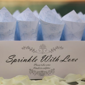 Blue Wedding Confetti Cones, Wedding Cones, Already Assembled . Wedding ...