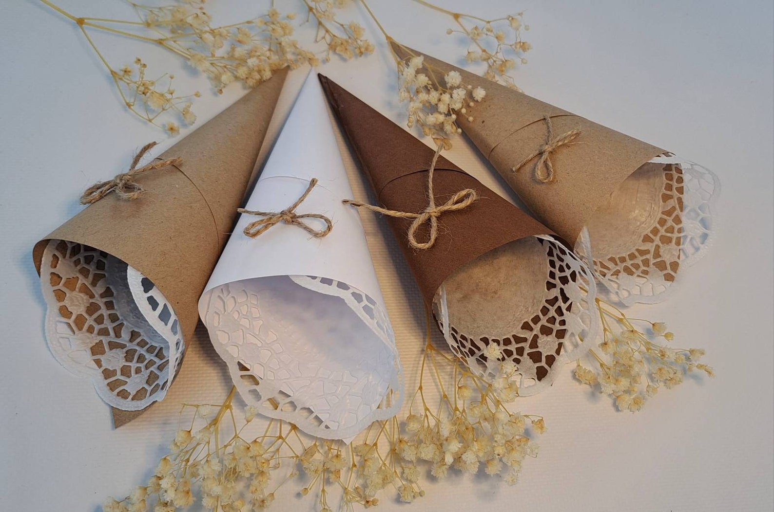 Kraft Flower Wedding Toss Cones Kraft Paper Petal Cones for - Etsy