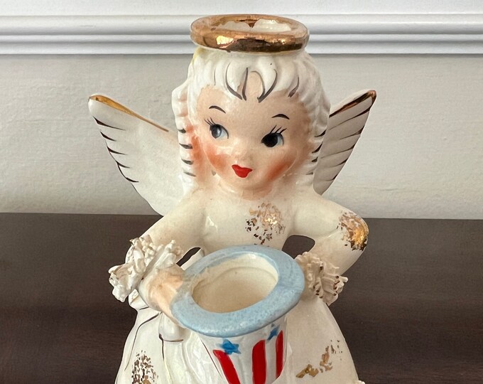 Lefton July Angel Figurine - Etsy