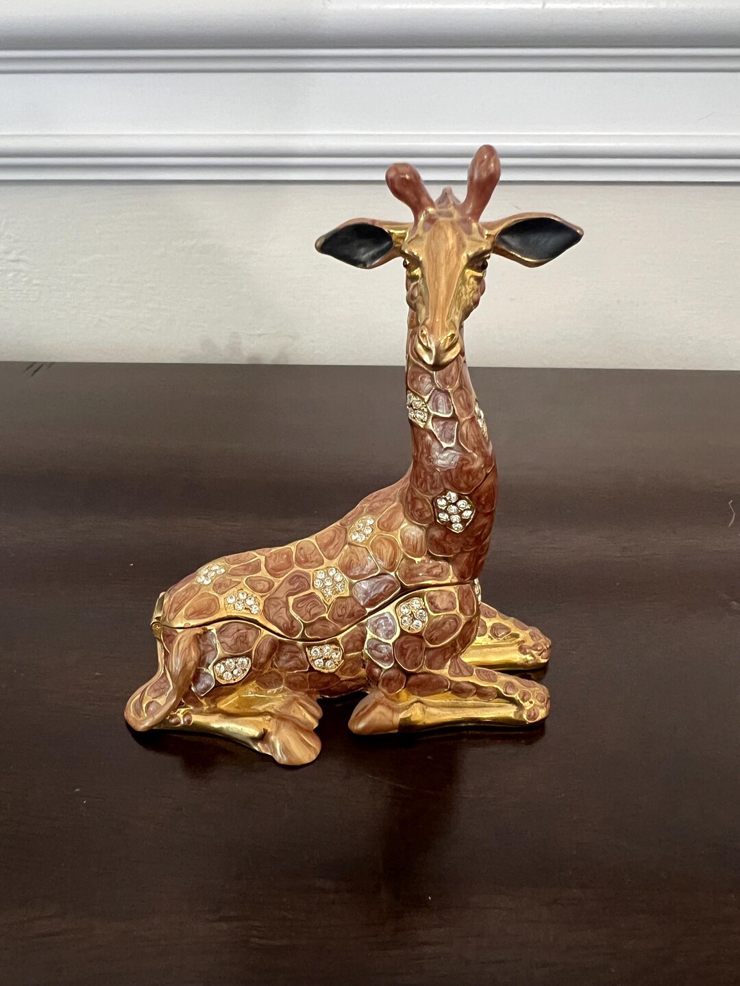 Giraffe Enamel Metal Keepsake Trinket Box - Etsy