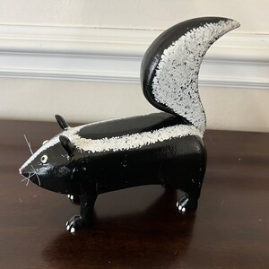 Lonnie & Twyla Money Folk Art Small Skunk Wood Carving Sculpture - Etsy