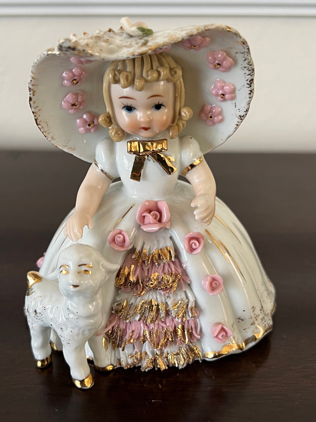 Vintage Lefton Mary Had A Little Lamb From the Collection - Etsy
