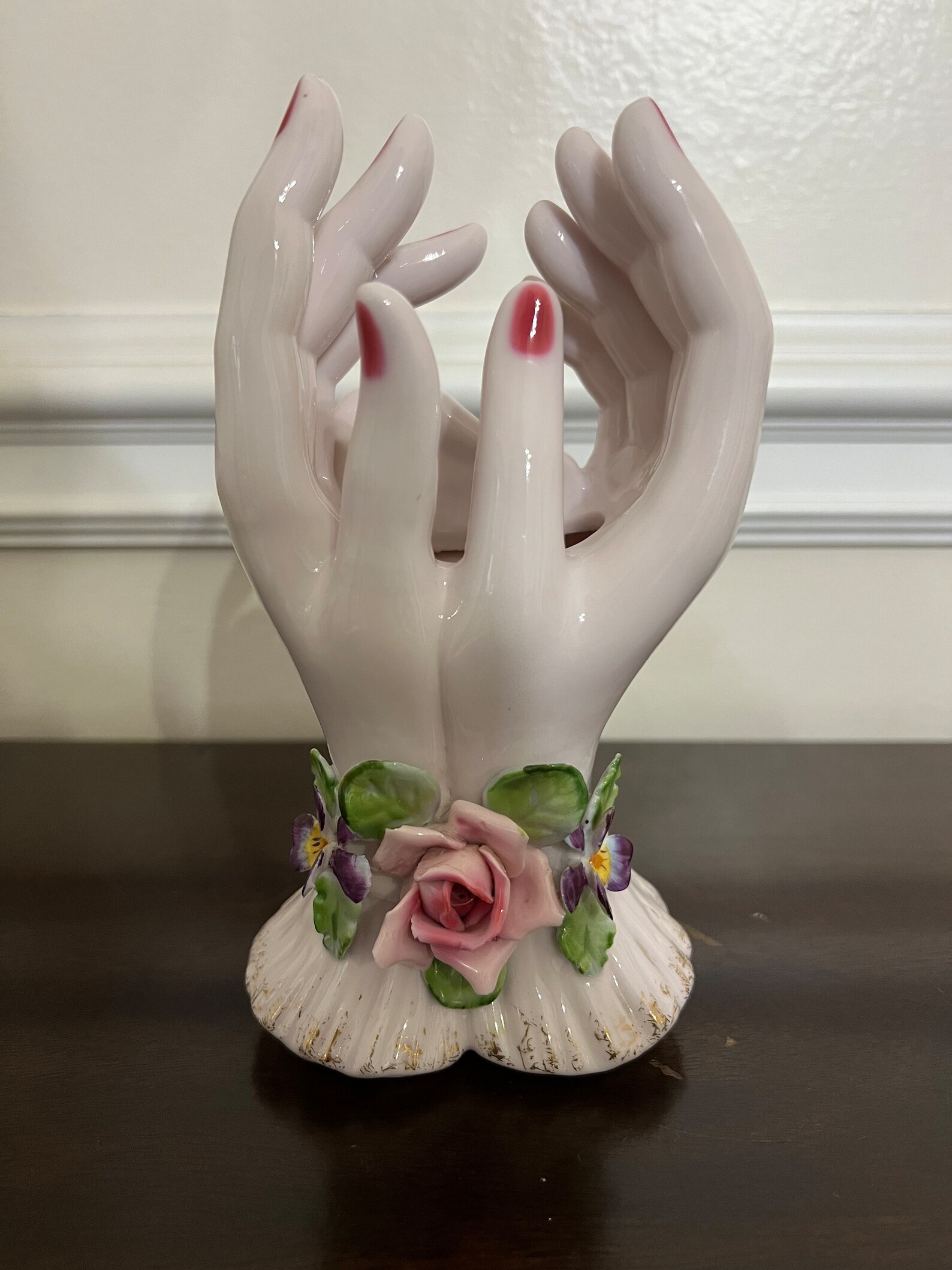 Vintage Lefton China Hand Vase - Etsy