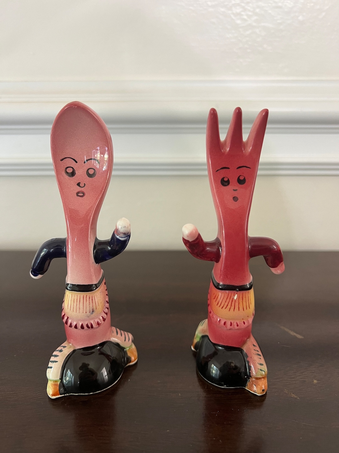 Vintage Anthropomorphic Spoon and Fork Salt and Pepper Shaker Set - Etsy
