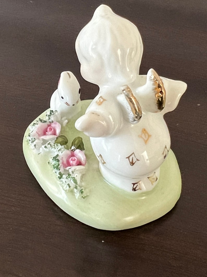 Vintage Lefton Cherub Angels With Bunny & Bird K8146 Japan - Etsy
