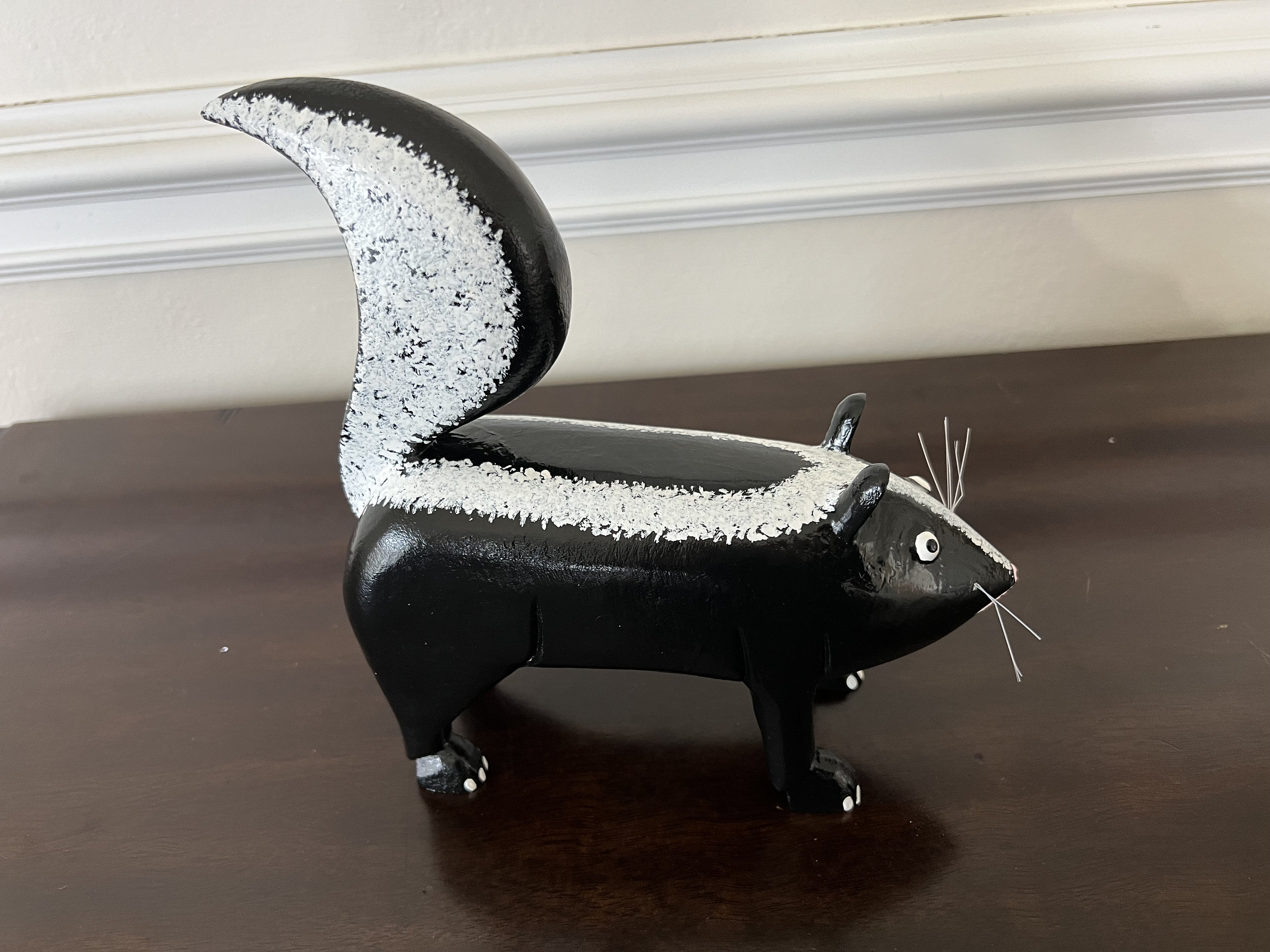 Lonnie & Twyla Money Folk Art Small Skunk Wood Carving Sculpture - Etsy