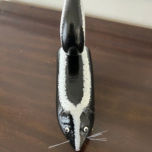 Lonnie & Twyla Money Folk Art Small Skunk Wood Carving Sculpture - Etsy