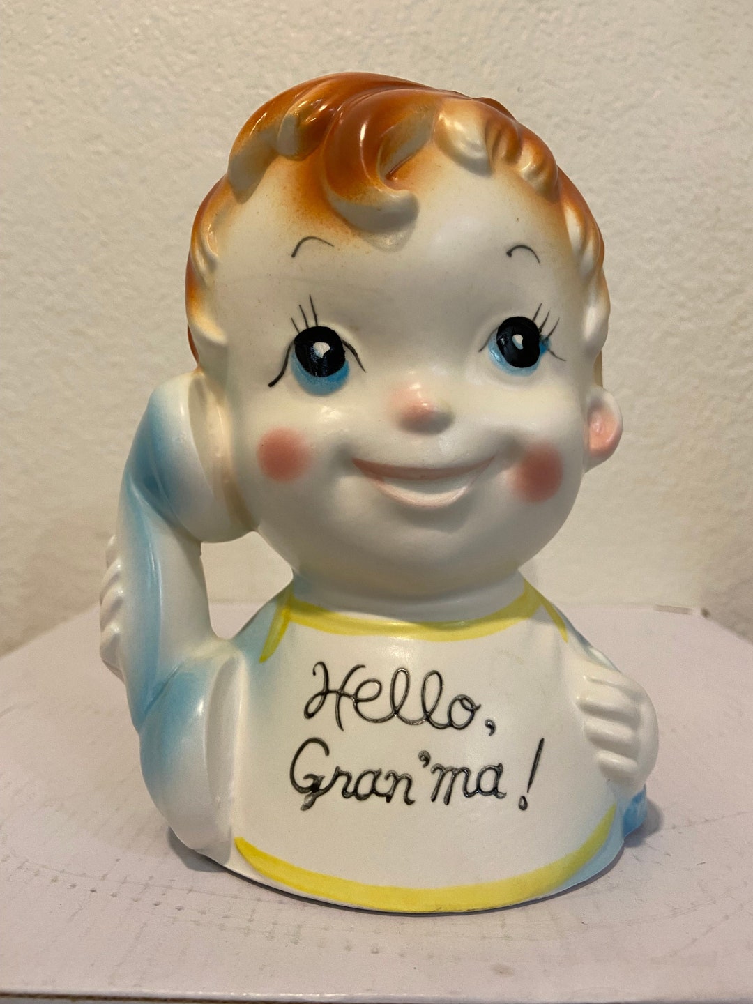 Vintage Inarco "hello Gram'ma!" Head Vase Planter - Etsy