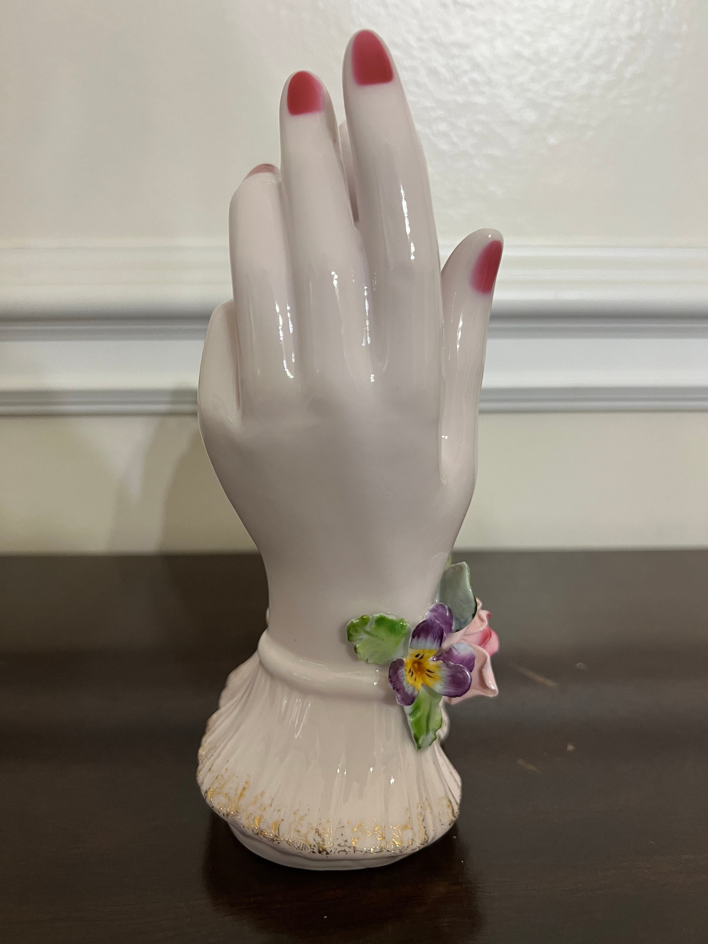 Vintage Lefton China Hand Vase - Etsy