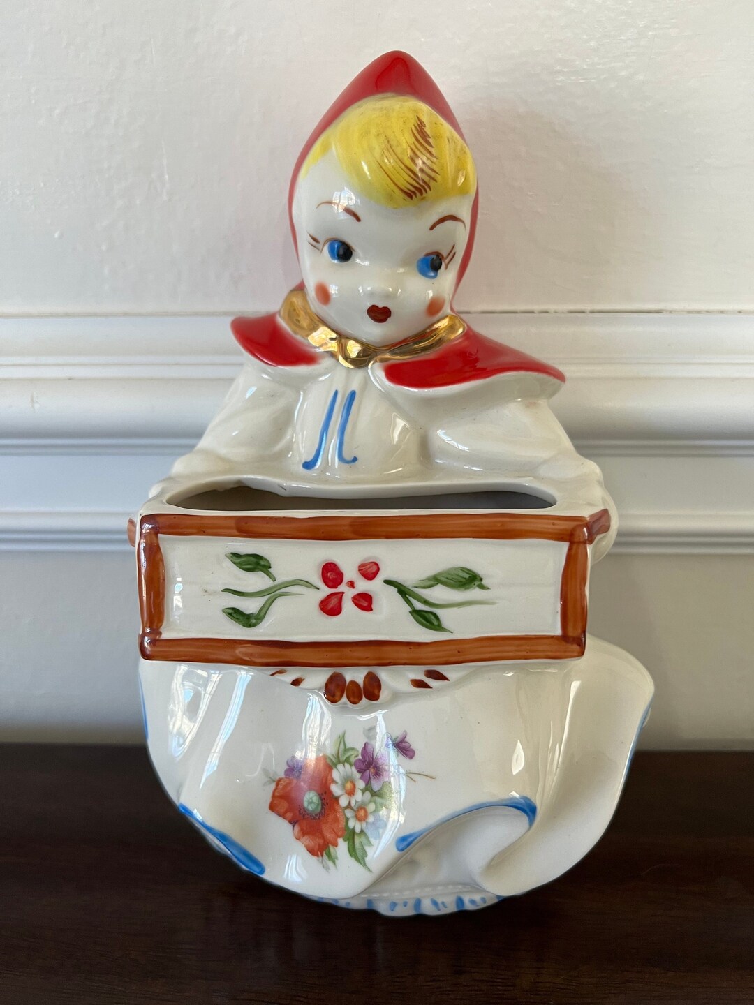 Vintage Hull Little Red Riding Hood Wall Pocket/wall Vase - Etsy