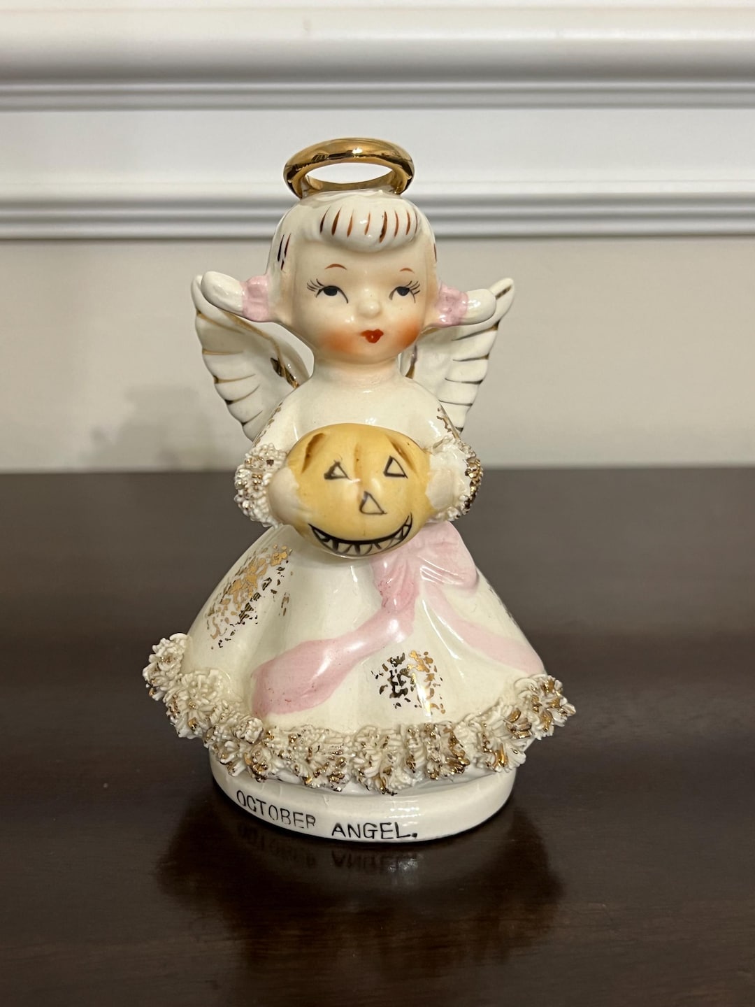 Vintage Lefton October Angel Figurine - Etsy
