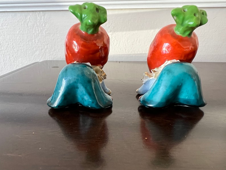 Vintage Anthropomorphic Carrot Head Salt and Pepper Shaker Set - Japan ...