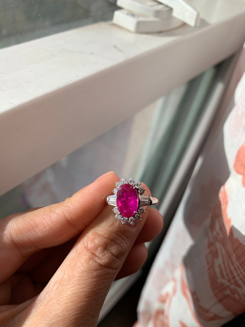 2.51 Burma Ruby No Heat Platinum Ring GIA Certified - Etsy