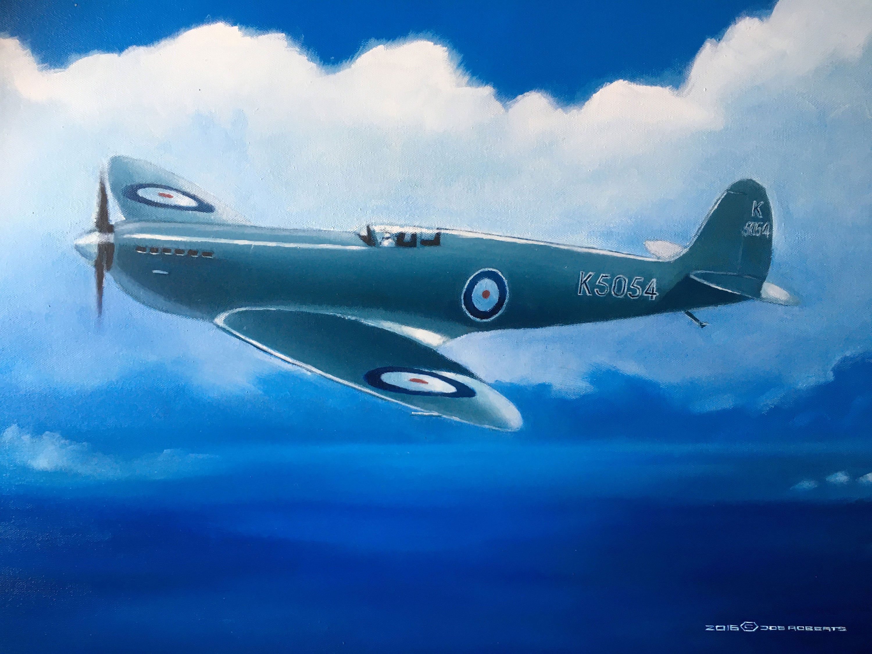The Blue Spitfire- First Prototype Aviation Art Print - Etsy