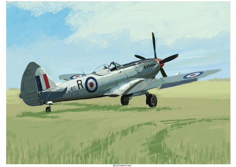 Spitfire- Limited Edition Giclee Aviation Art Print by Joe Roberts ...