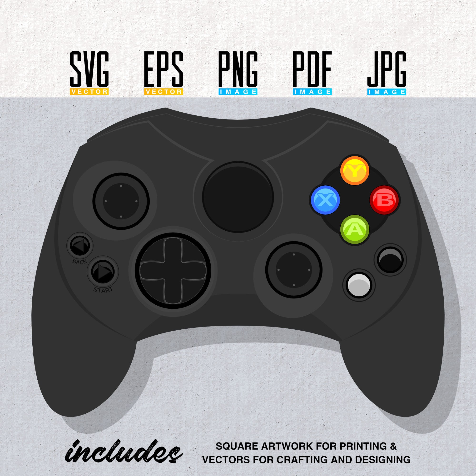 Original Xbox Printable Artwork Retro Video Game Controller - Etsy