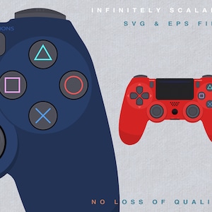 PS4 Printable Artwork | Video Game Controller | Vector | Editable SVG ...