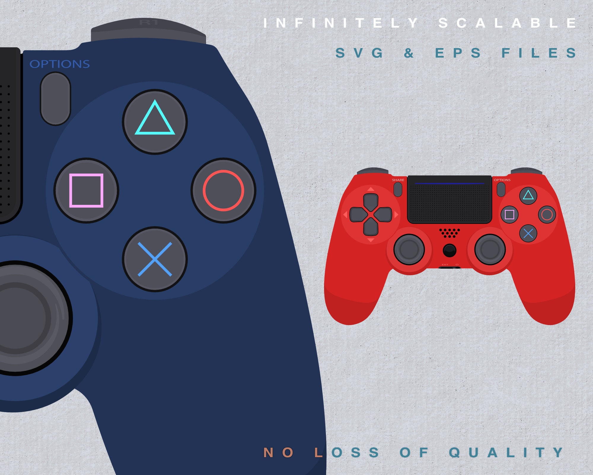 PS4 Printable Artwork | Video Game Controller | Vector | Editable SVG ...