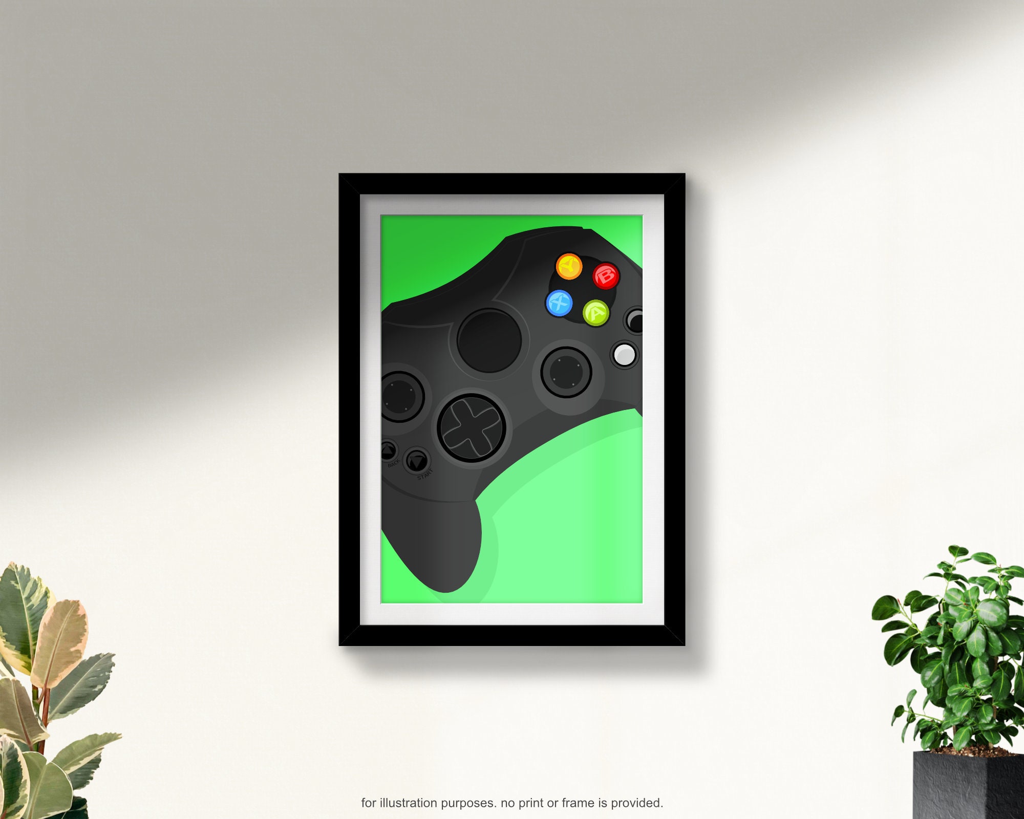 Original Xbox Printable Artwork Retro Video Game Controller - Etsy