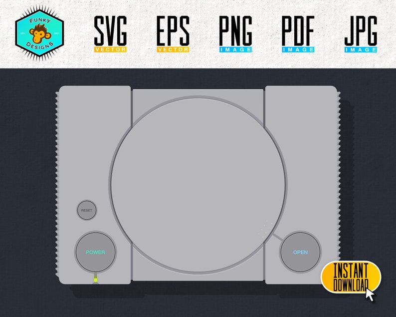 Playstation / PS1 Printable Artwork Retro Video Game Console - Etsy