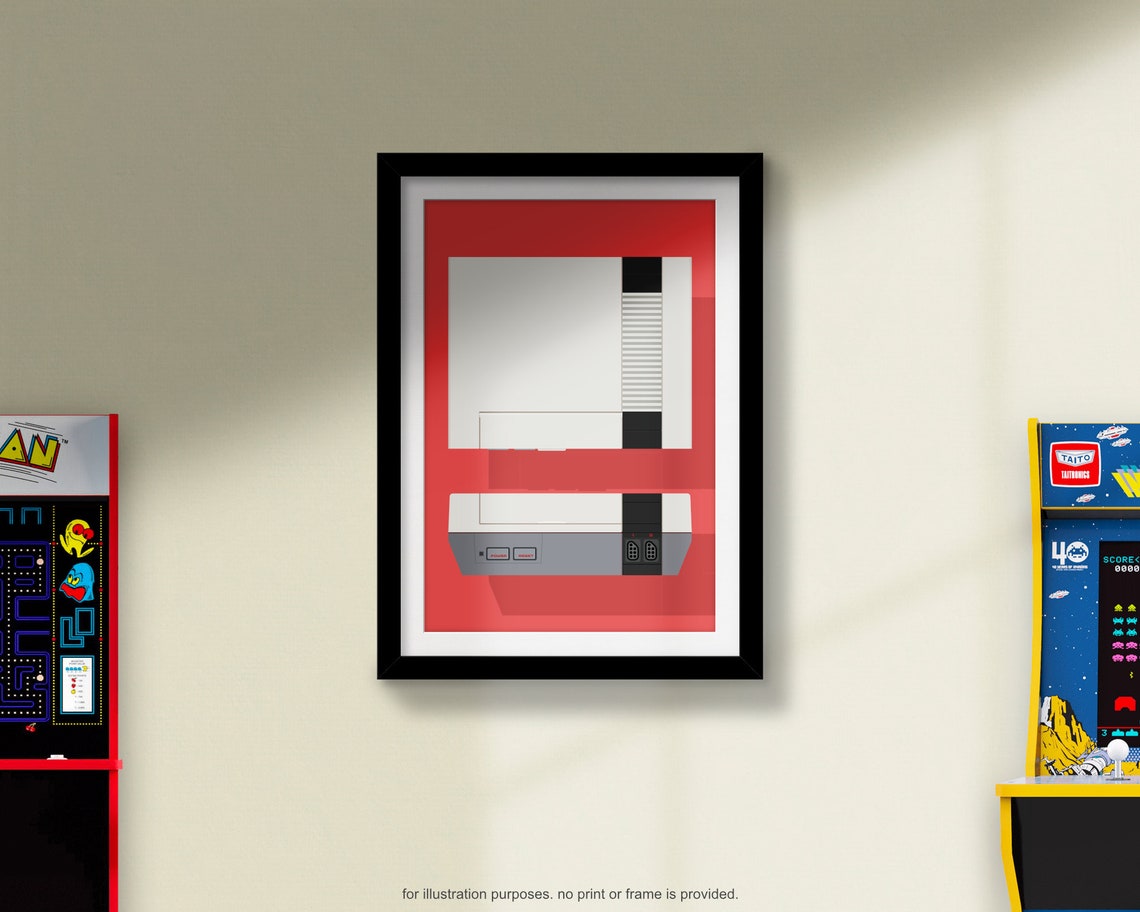 NES Printable Artwork Retro Video Game Console Vector - Etsy