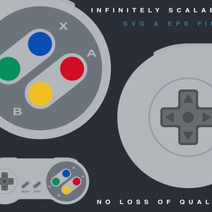 SNES / Super Famicom Printable Artwork | Retro Video Game Controller ...