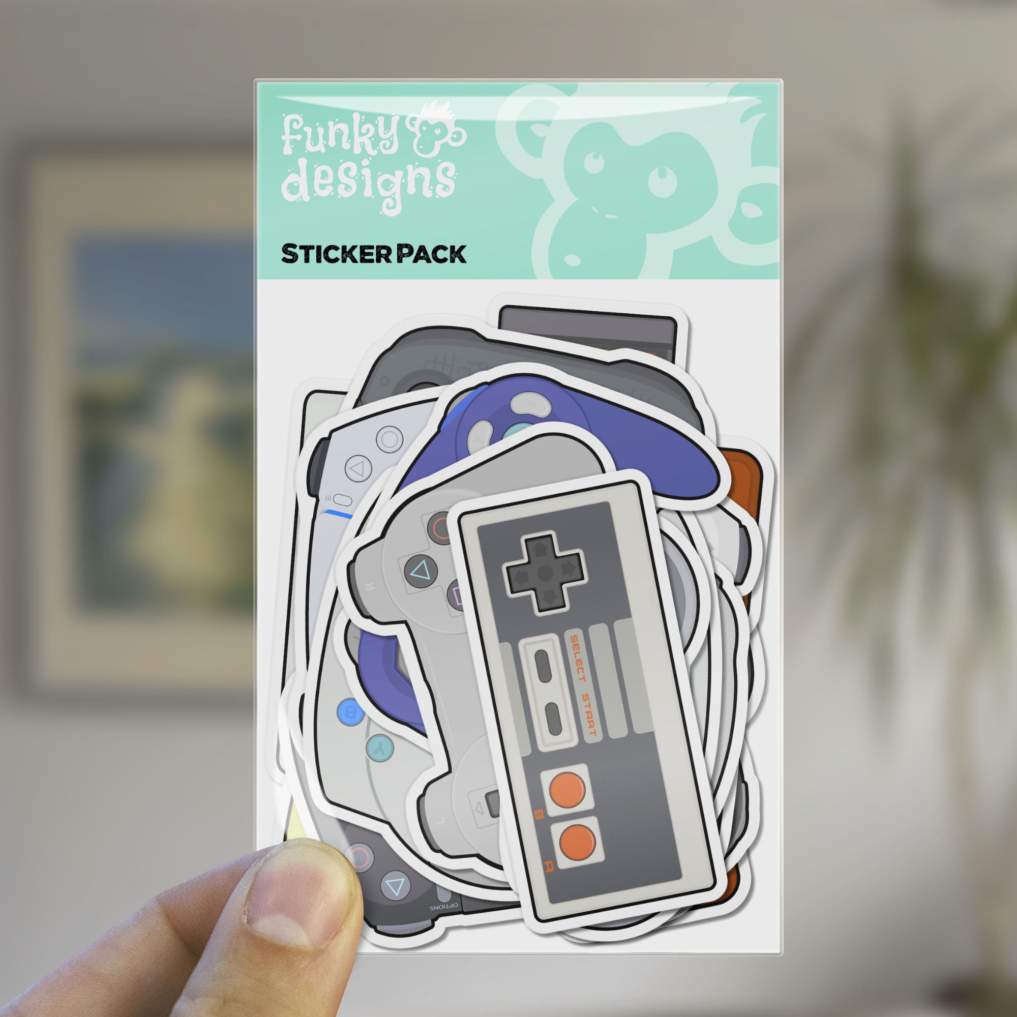 21 Video Game Controller Sticker Pack Glossy Vinyl Switch Playstation ...