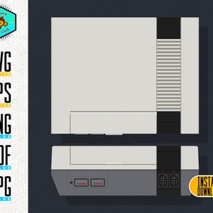 NES Printable Artwork Retro Video Game Console Vector - Etsy