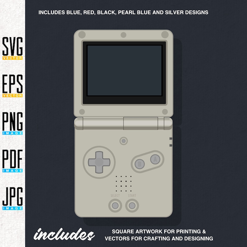 Gameboy Advance SP Printable Artwork | Retro Video Game Handheld ...