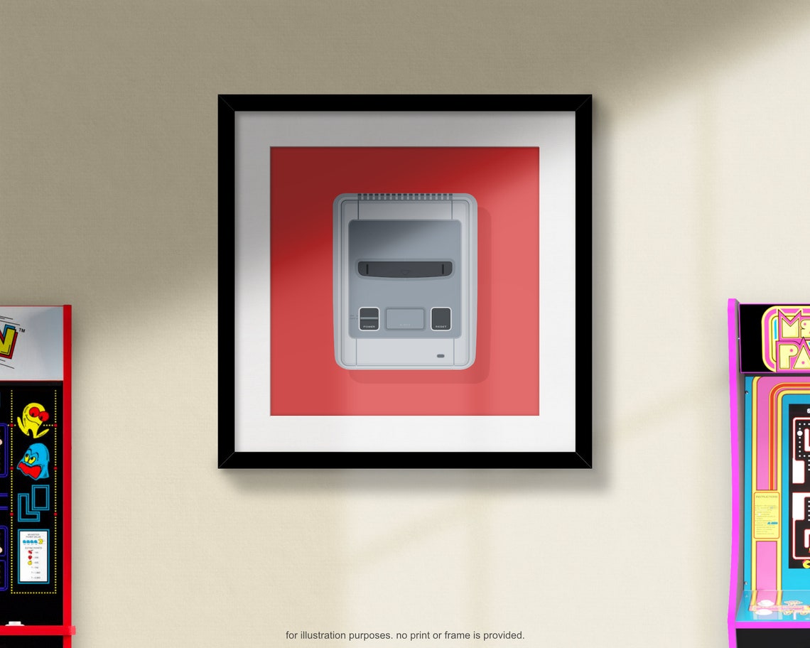 SNES / Super Famicom SVG & Printable Artwork | Retro Video Game Console ...