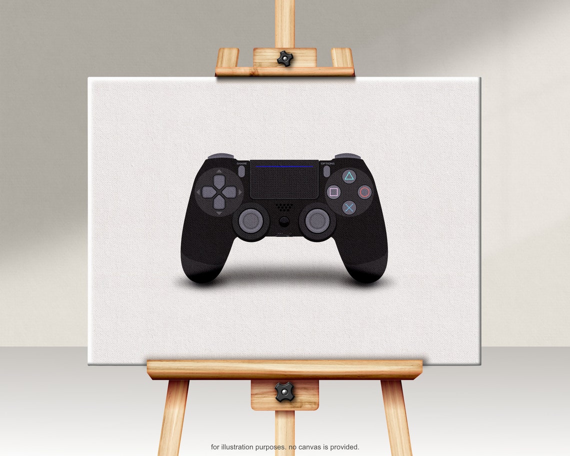 PS4 Printable Artwork | Video Game Controller | Vector | Editable SVG ...