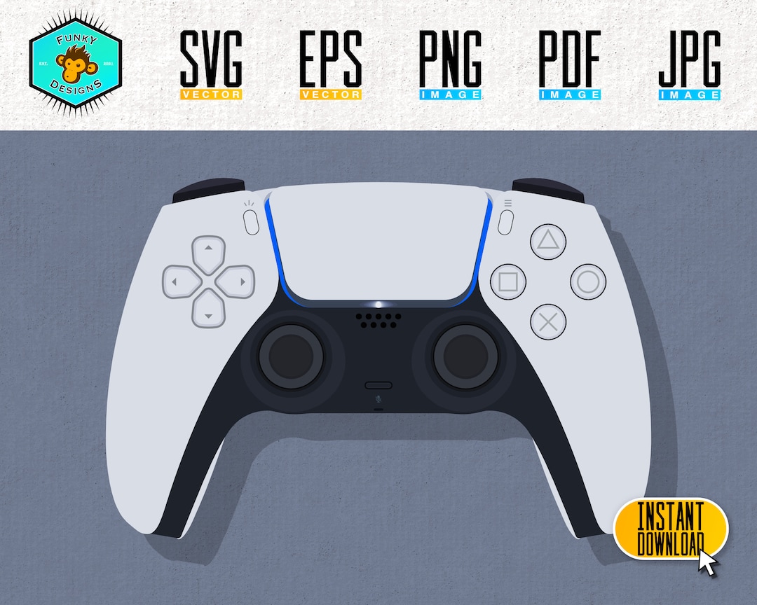 Playstation 5 / PS5 Printable Artwork Video Game Controller - Etsy ...