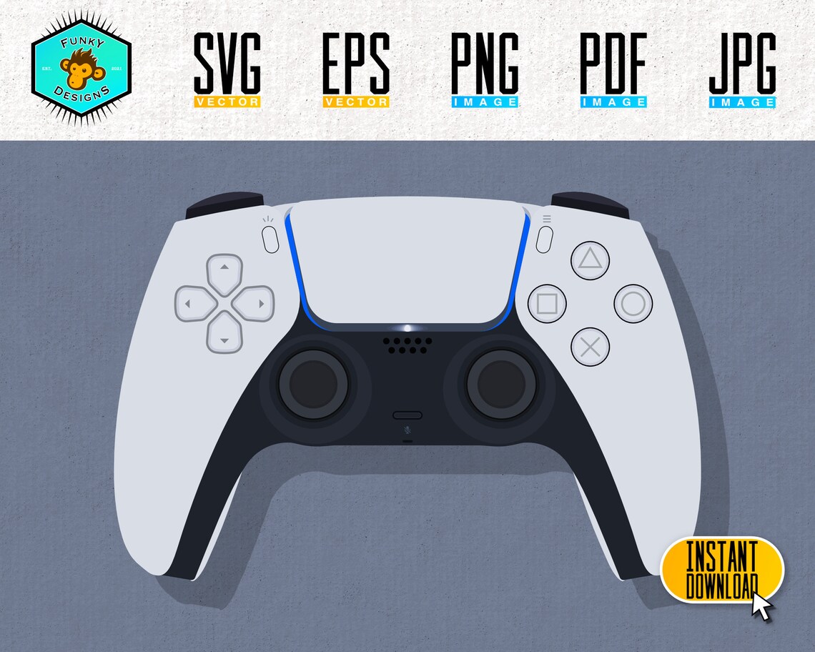 Playstation 5 / PS5 Printable Artwork Video Game Controller - Etsy
