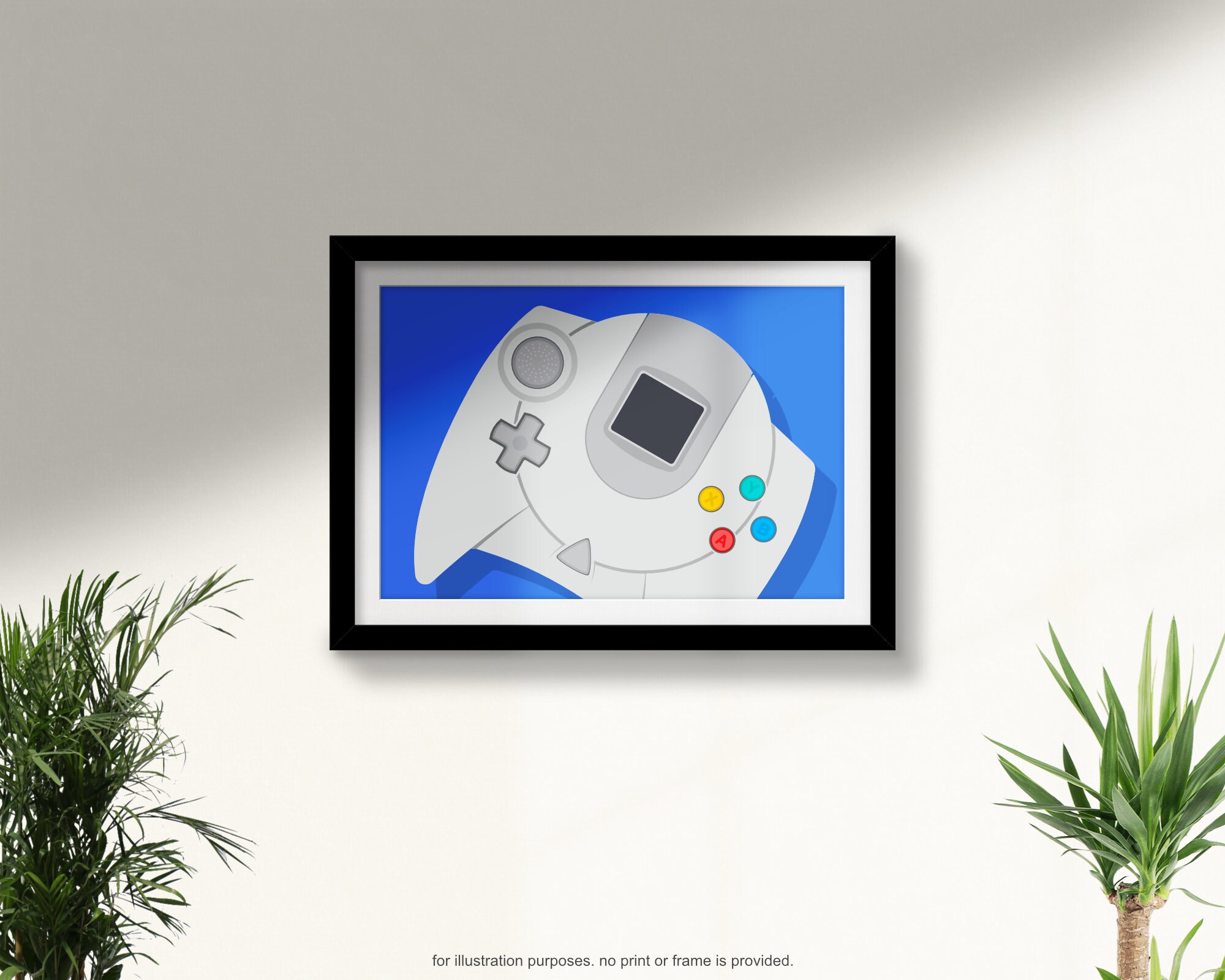Dreamcast Printable Artwork Retro Video Game Controller Vector Editable ...
