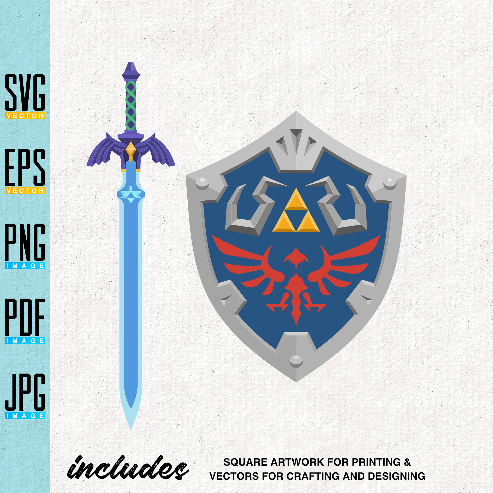 Hylian Shield And Master Sword Hylian Shield And Master Sword