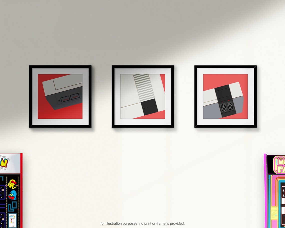 NES Printable Artwork Retro Video Game Console Vector - Etsy