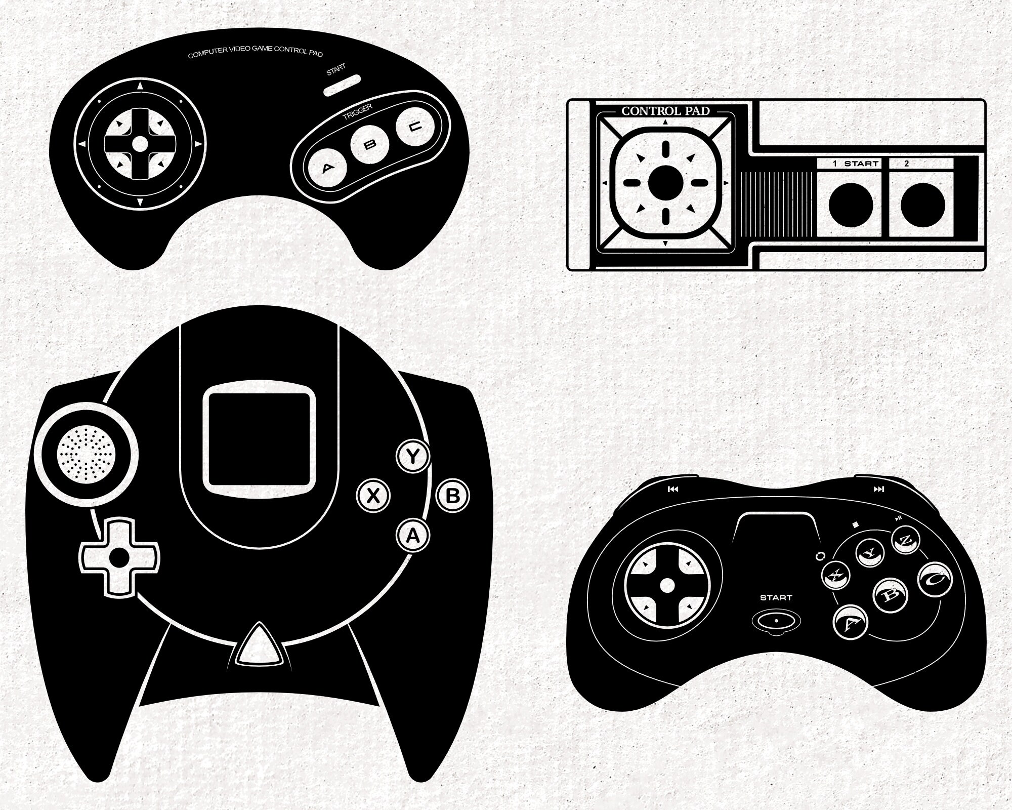 41 Video Game Controller Designs Cricut Silhouette Cut Files SVG PNG ...