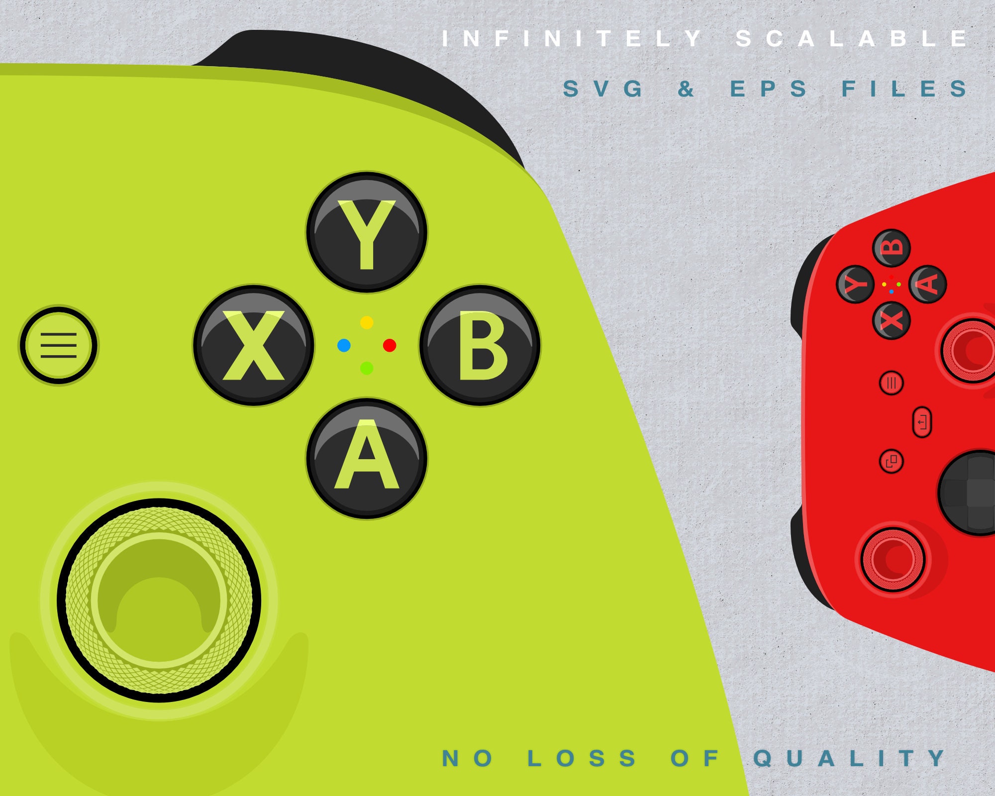 Xbox Series X/S Printable Artwork Video Game Controller Vector Editable ...