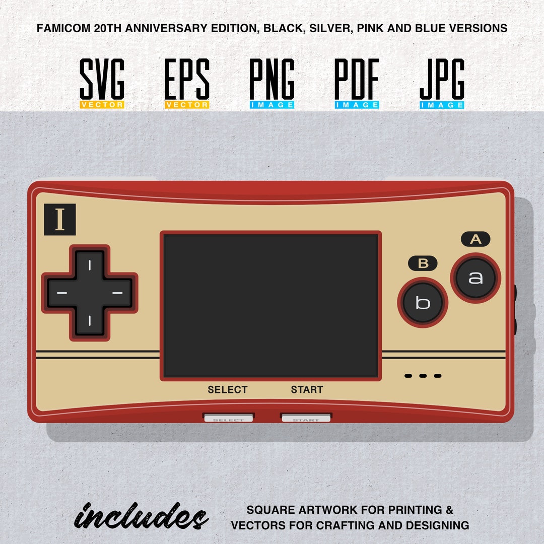 Game Boy Micro SVG & Printable Artwork | EPS | Editable Vector ...