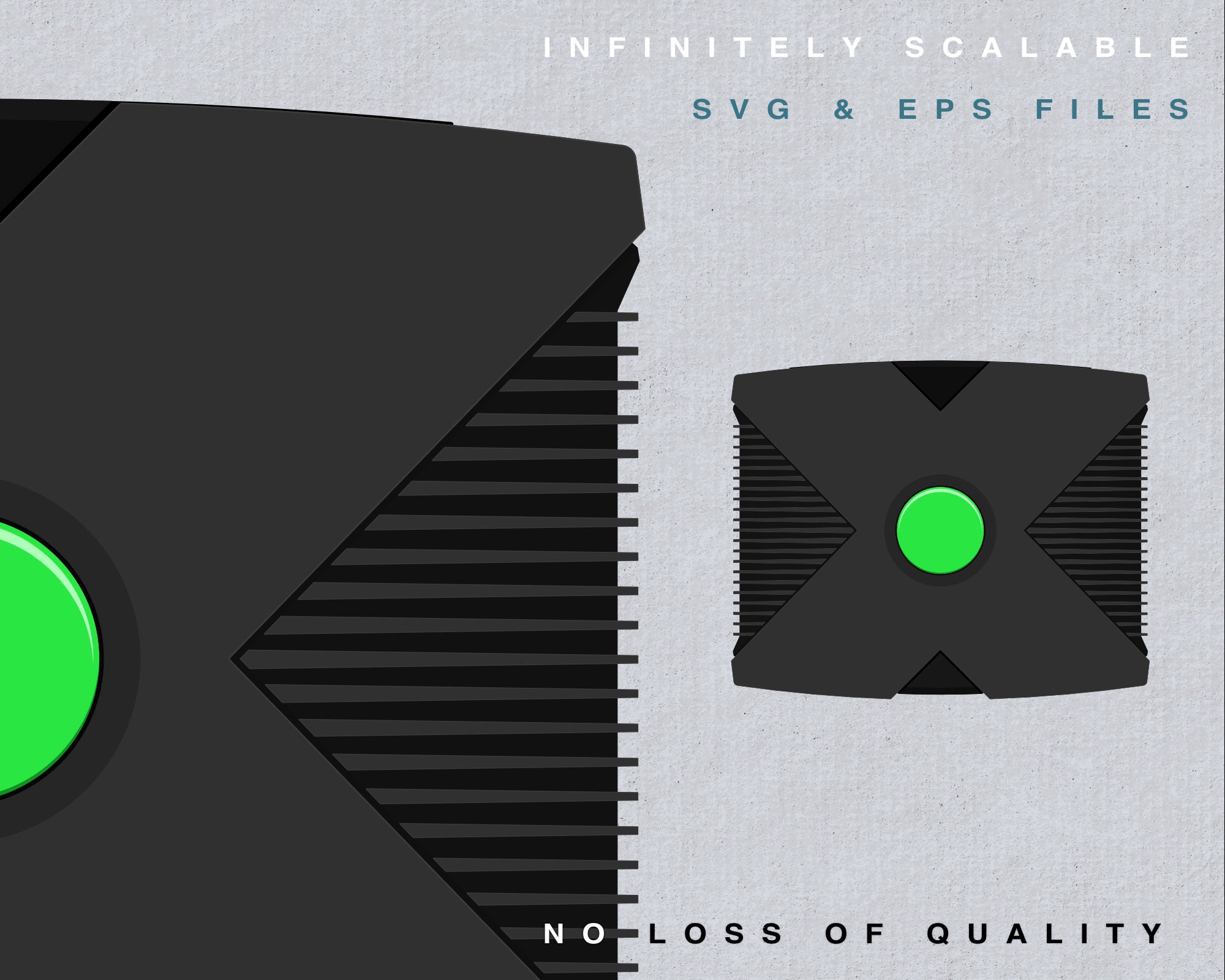 Xbox Printable Artwork Editable SVG EPS Vector Transparent PNG Retro ...