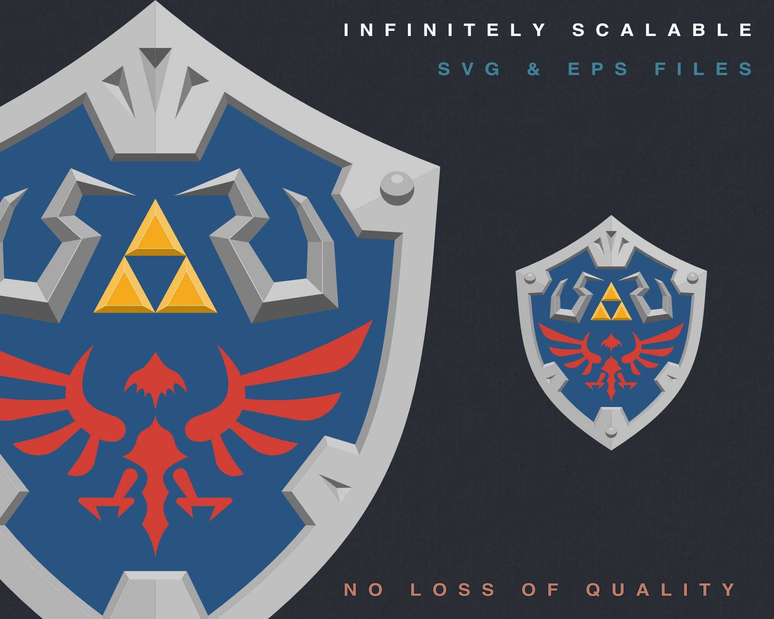 Legend of Zelda Master Sword and Hylian Shield | Artwork Vector Graphic ...