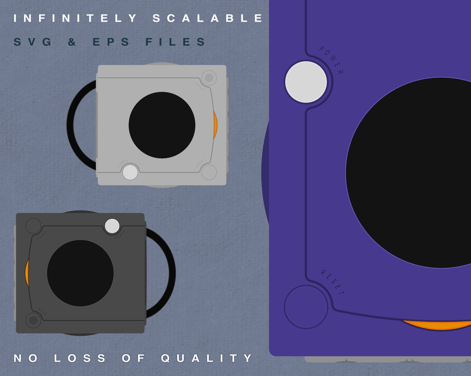 Gamecube | SVG | EPS | Editable Vector | Transparent PNG & Printable ...