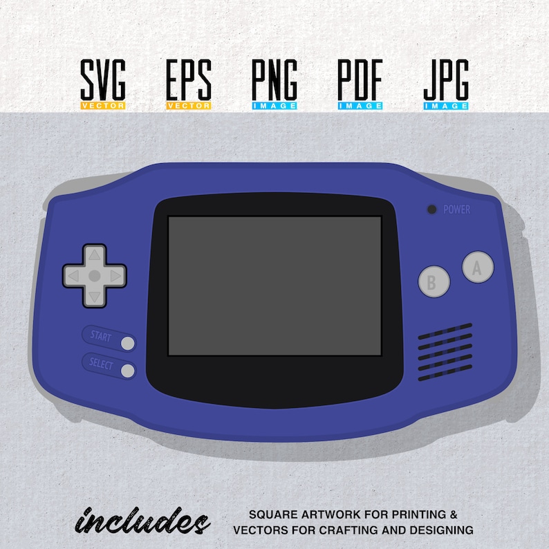 Game Boy Advance / GBA Printable Artwork | Retro Video Game Handheld ...